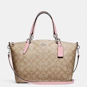 Coach | Bags | Coach Nwt Signature Print And Light Pink Satchel | Poshmark